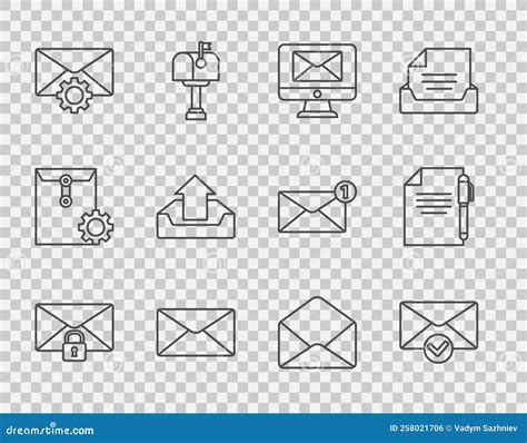 Set Line Mail Message Lock Password Envelope And Check Mark Monitor Envelope Setting Upload