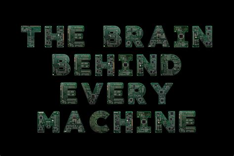 Microchip Font On Yellow Images Creative Store 148255