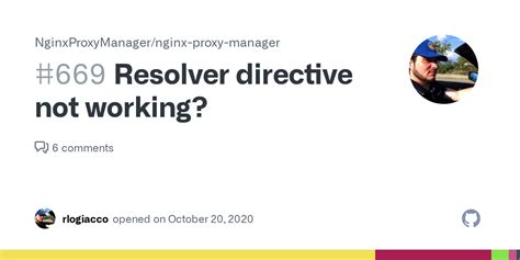 resolver directive not working · issue 669 · nginxproxymanager nginx