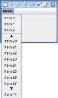 Java Adding Vertical Scroll To A Jpopupmenu Stack Overflow