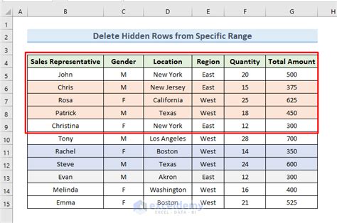 How To Delete Hidden Rows In Excel 3 Methods Exceldemy