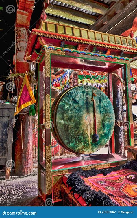 Tibetan drum stock image. Image of asian, light, painted - 23953061