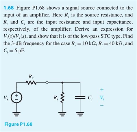 solved figure p1 68 shows a signal source connected to the
