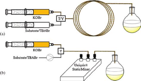 schematic representation of the continuous flow setup a
