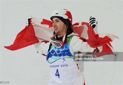 Canadas Alexandre Bilodeau Celebrates After Winning The Mens News