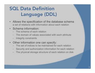 Database Management Systems S Sql Ddl Pdf
