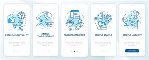The Mobile App Page Screen For Blue Onboarding Depicting The Phases Of A Startups Lifecycle