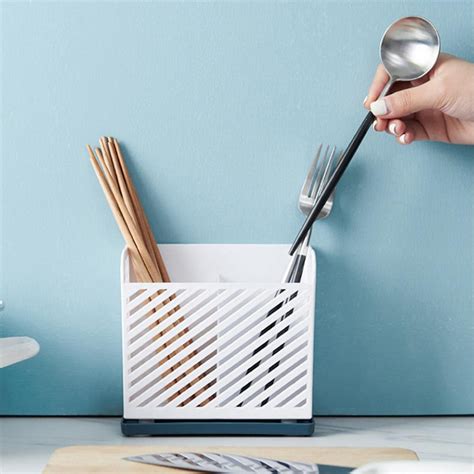 Badu Bg Отцедник за прибори Лек държач за пръчици Подвижен многофункционален държач за кухненски