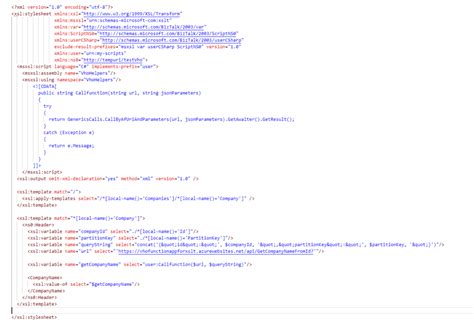 logic app standard calling an azure function from an xslt map le