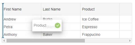 Column Reorder Grid Component Https Htmlelements Com