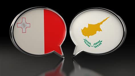 연설 거품으로 몰타와 키프로스 플래그입니다 3 차원 일러스트 레이 션 0명에 대한 스톡 사진 및 기타 이미지 0명 3차원