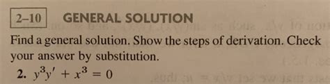 solved general solution 2 10 find a general solution show