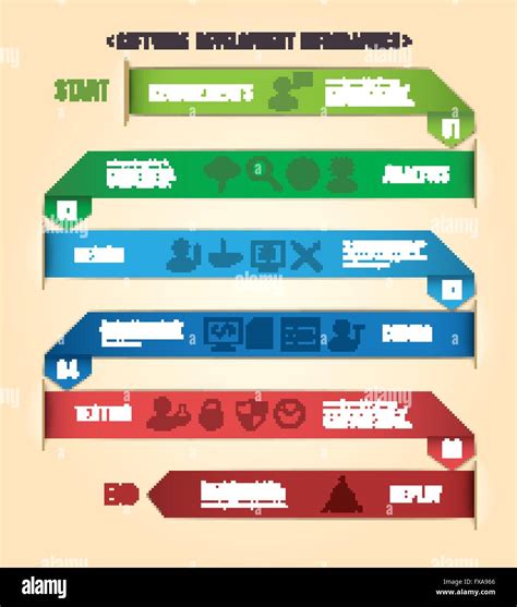 Software Development Paper Infographics Stock Vector Image And Art Alamy