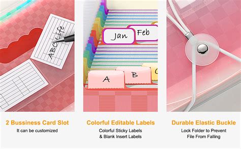 ABC Life A Expanding File Organiser With Grid Pattern Pockets Expandable Filling Boxes