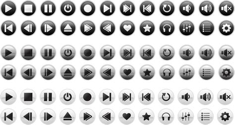Multimedia Control Icon Player Button Set Vector Art At Vecteezy
