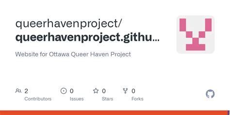 Github Queerhavenproject Website For Ottawa Queer Haven Project