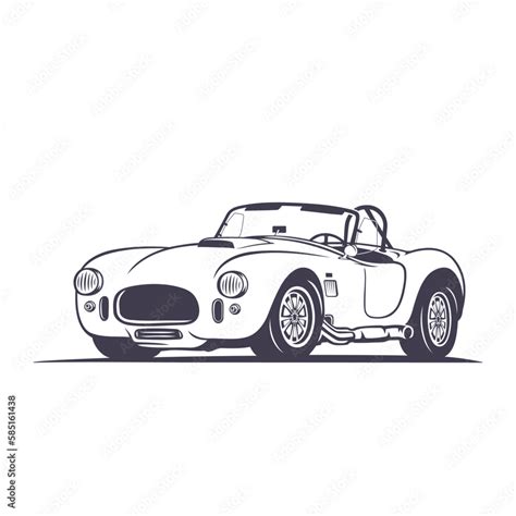 Vector De Stock Shelby Cobra Car Design Template Classic Vintage