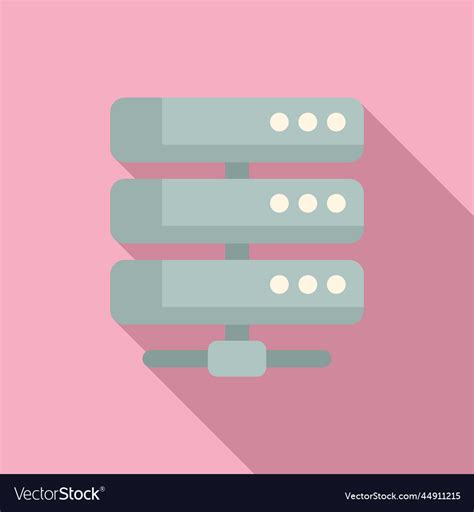 Server Icon Flat Desktop Panel Royalty Free Vector Image