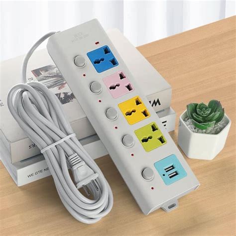 Multi Function Socket Plug Universal Socket Power Board Power Strip With 4 Power Socket 2