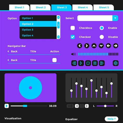 Wireframe UI Kit Elements Template Vector Vector Art At Vecteezy
