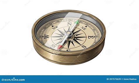 Magnetic Old Compass On World Map Travel Geography History