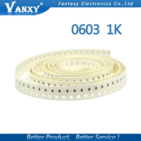 300pcs 0603 Chip Fixed Resistor Smd Resistor 1 1k Ohm 102 Grandado