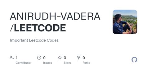 Github Anirudh Vaderaleetcode Important Leetcode Codes