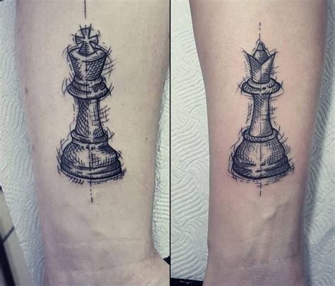 220 Chess Pieces Tattoos Designs 2019 King Queen Board Tattoo