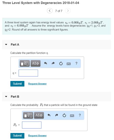 Solved Three Level System With Degeneracies 2018 01 04 7 Of