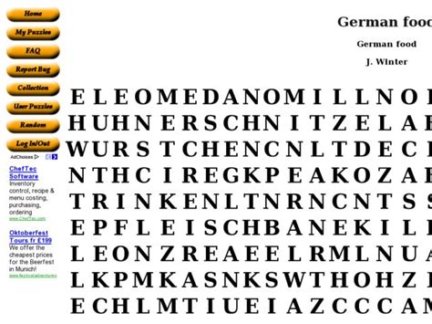 German Food Worksheet For 6th Higher Ed Lesson Planet