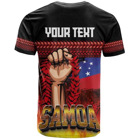 Personalised Samoan Spirit Samoa Tribal Heritage T Shirt Lt03