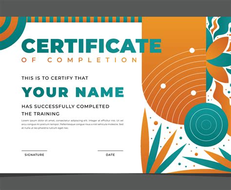 Creative Certificate Template With Fun Color Freevectors