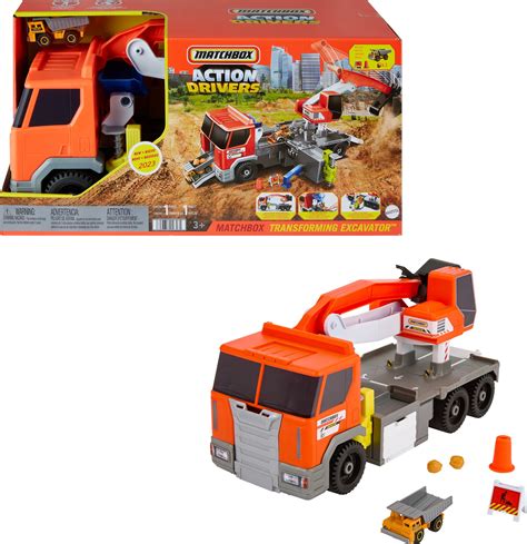 Matchbox Action Drivers Matchbox Transforming Excavator Toy