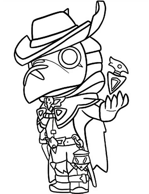 Crow Coloring Pages Brawl Stars 2025
