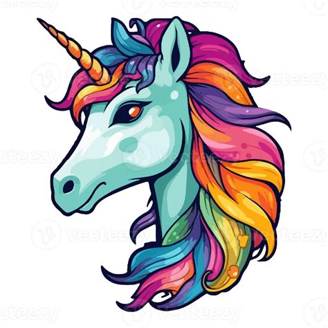 Unicorn Modern Pop Art Style Colorful Unicorn Illustration Pastel Sticker Cute Colors Ai