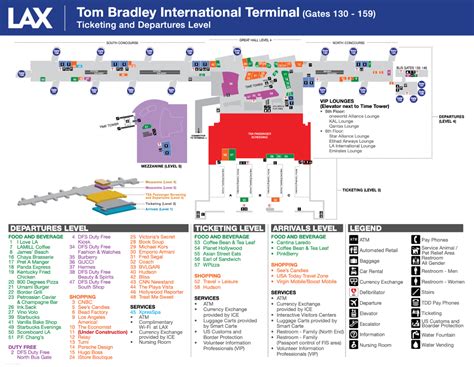 Lax Departures Map