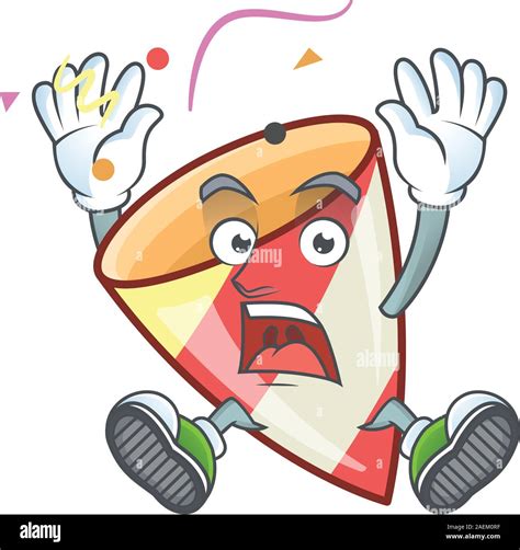 Cute Exploding Confetti Cartoon Character Style With Shocking Gesture Stock Vector Image And Art