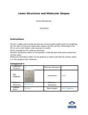 Understanding Lewis Structures And Molecular Shapes A Practical Course Hero