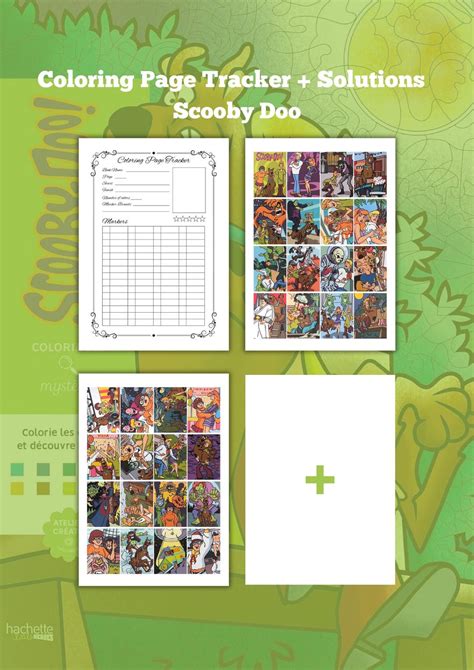 Coloring Page Tracker Solution Scooby Doo Coloring Tracker Template