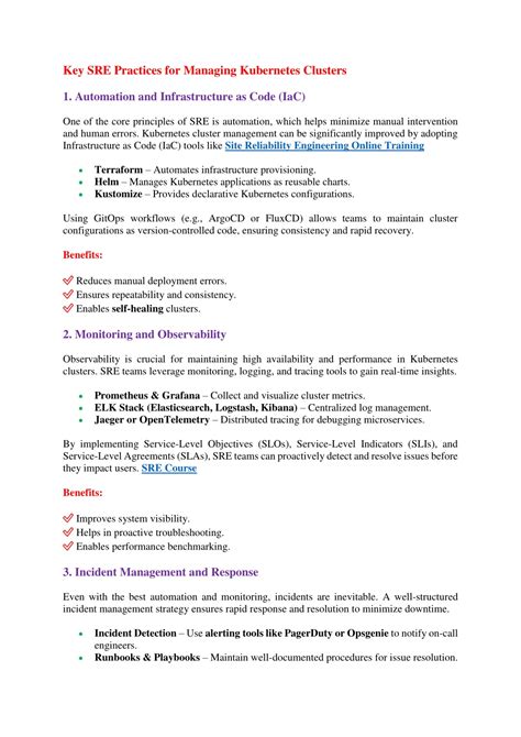 Ppt Site Reliability Engineering For Managing Kubernetes Clusters Powerpoint Presentation Id