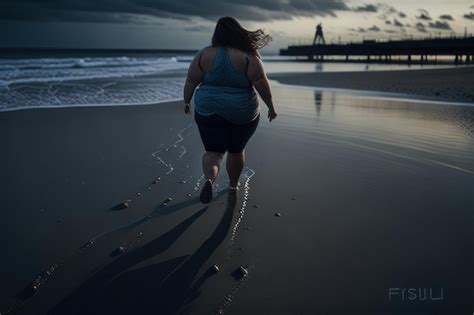 Premium Ai Image Woman In The Beach Generative Ai
