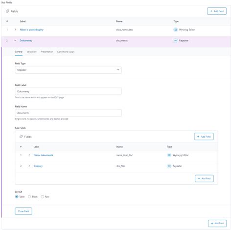 Secondary Repeater Containing Description Of Subcategory And Teriary Repeater