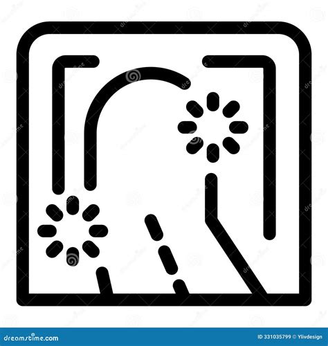 Gps Navigation System Showing Route With Flower Symbols Marking Points Of Interest Stock