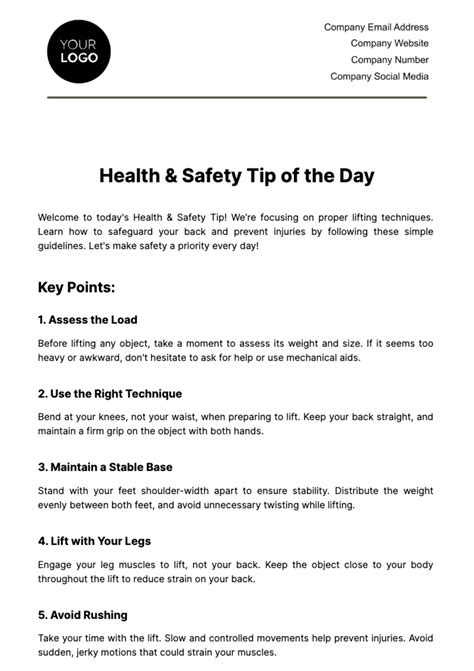 Page 9 Free Health And Safety Templates And Examples Download In Word