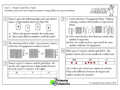 Mastery Maths Year 3 Reasoning Number And Place Value Teaching Resources