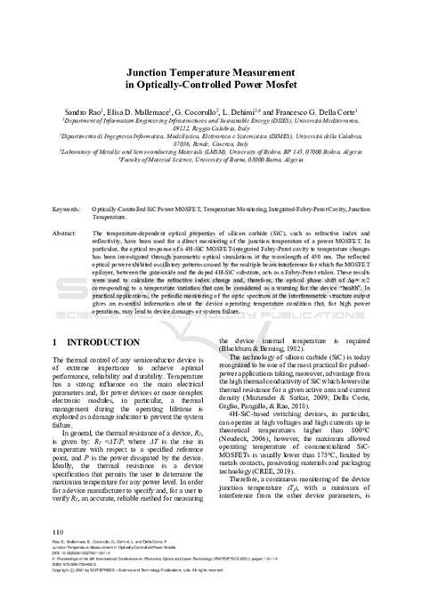 Pdf Junction Temperature Measurement In Optically Controlled Power Mosfet