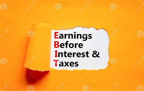 Ebit Symbol Concept Words Ebit Earnings Before Interest And Taxes On