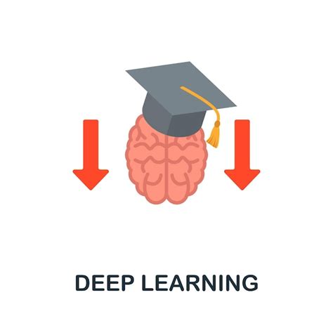 Premium Vector Deep Learning Flat Icon Colored Sign From Machine