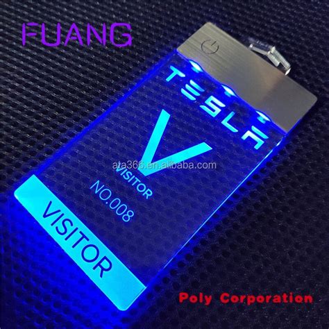 2022 럭셔리 Led 아크릴 이름 배지 맞춤형 이름 배지 인쇄 맞춤형 레이저 각인 독특한 라이트 업 웨이터 Led 이름 배지 인쇄제품