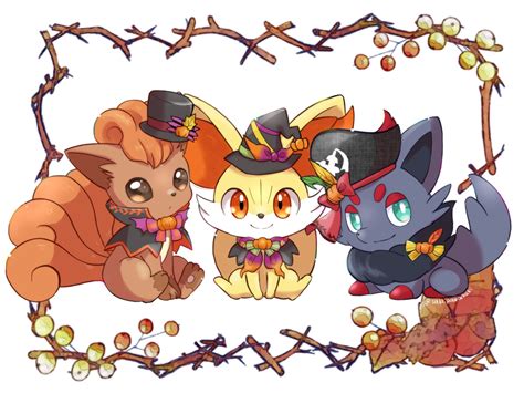 Fennekin Zorua And Vulpix Pokemon Drawn By Saki Pokeoekaki Danbooru
